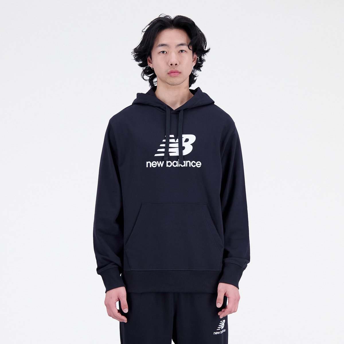 Buy Essentials Stacked Logo Hoodie - Black Online in Kuwait | Boutiqaat