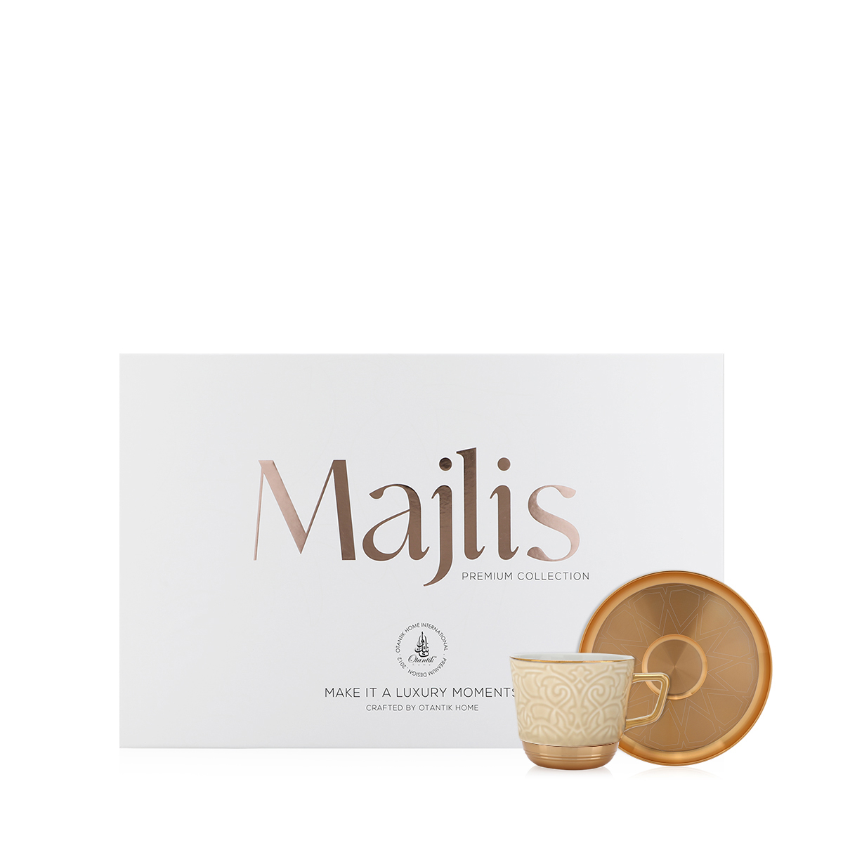 Buy Majlis Collection Turkish Coffee Set - 12 pcs - Beige Online in ...