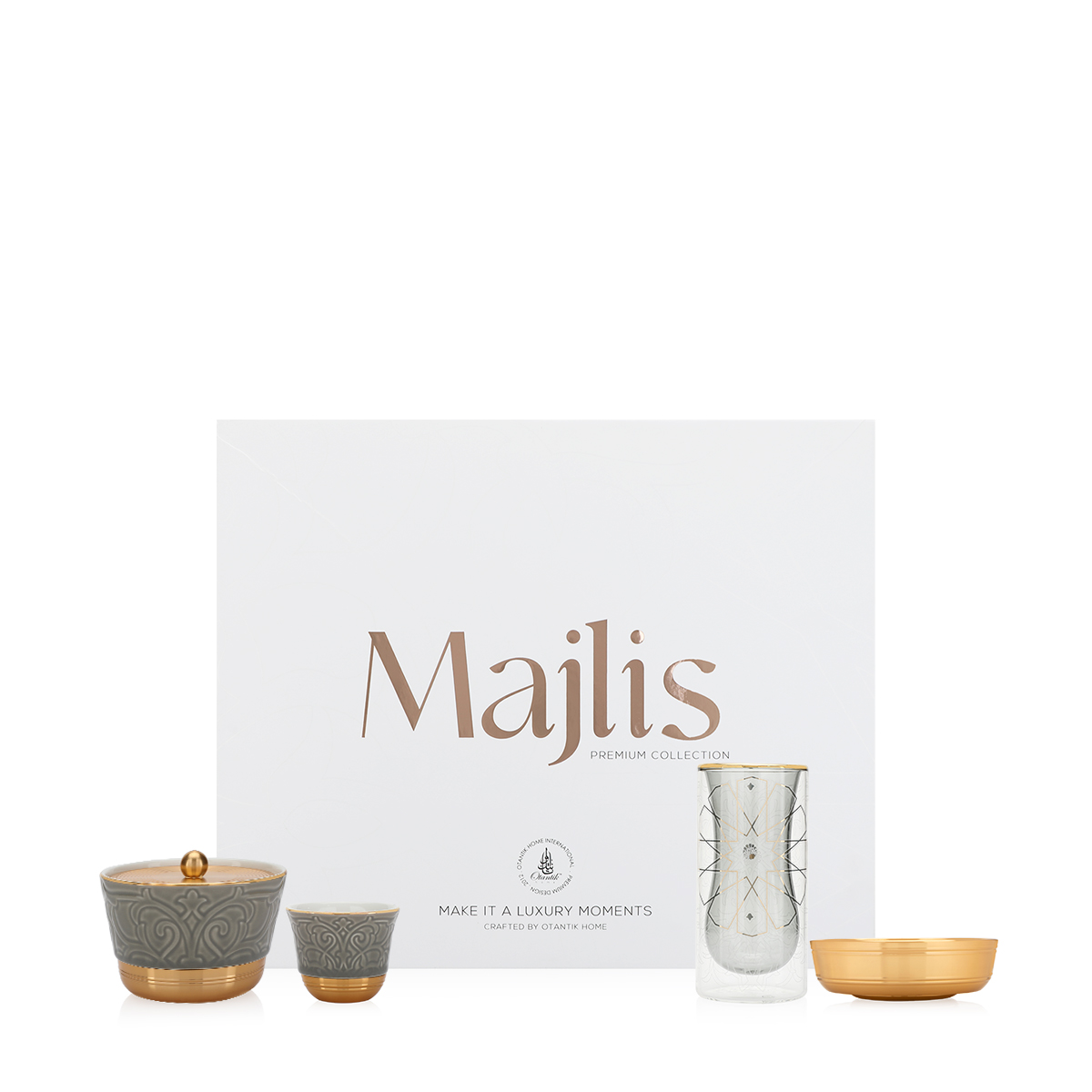 Buy Majlis Collection Tea & Arabic Coffee Set - 19 pcs - Grey Online in ...