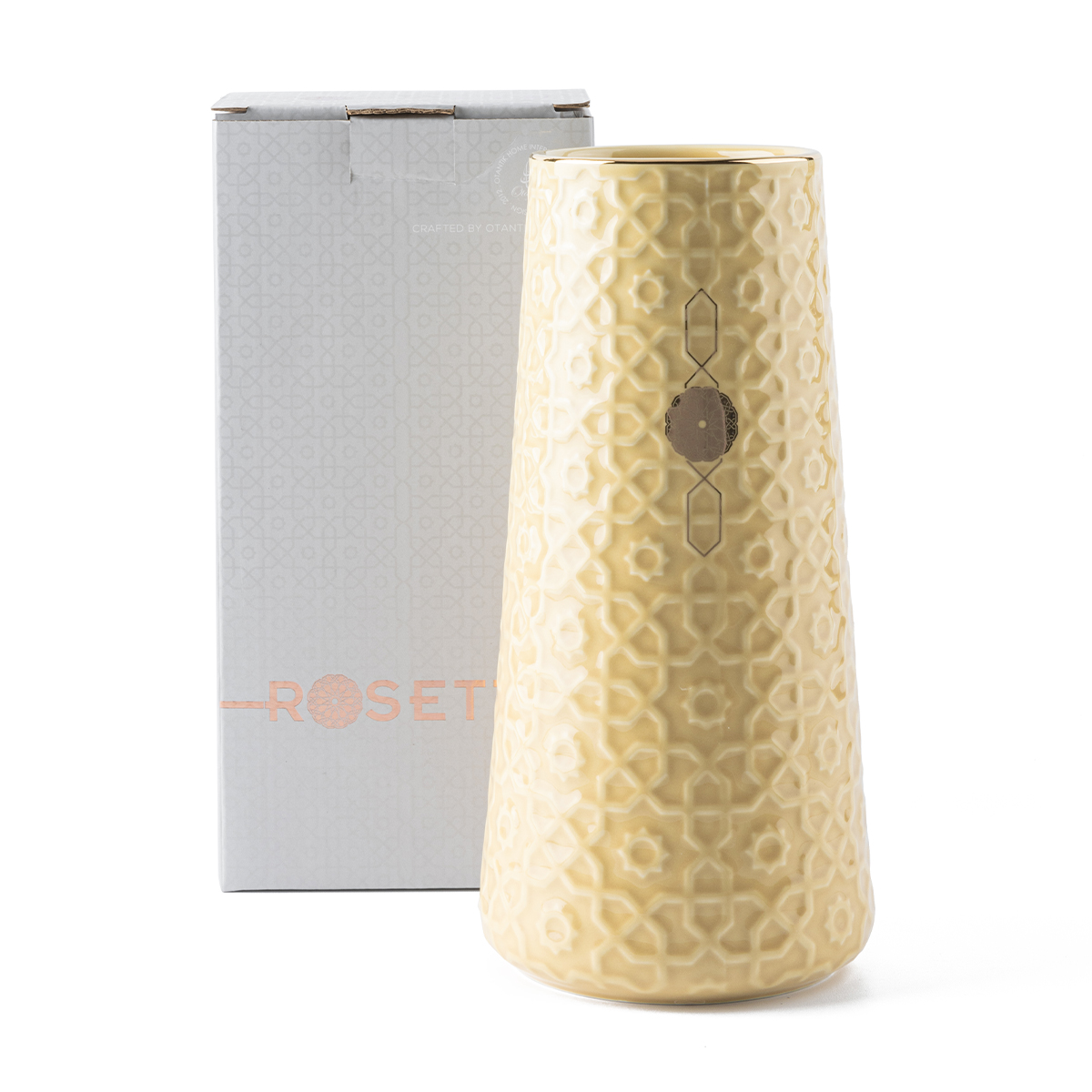 Buy Rosette Collection Large Flower Vase - Ivory Online in Kuwait ...