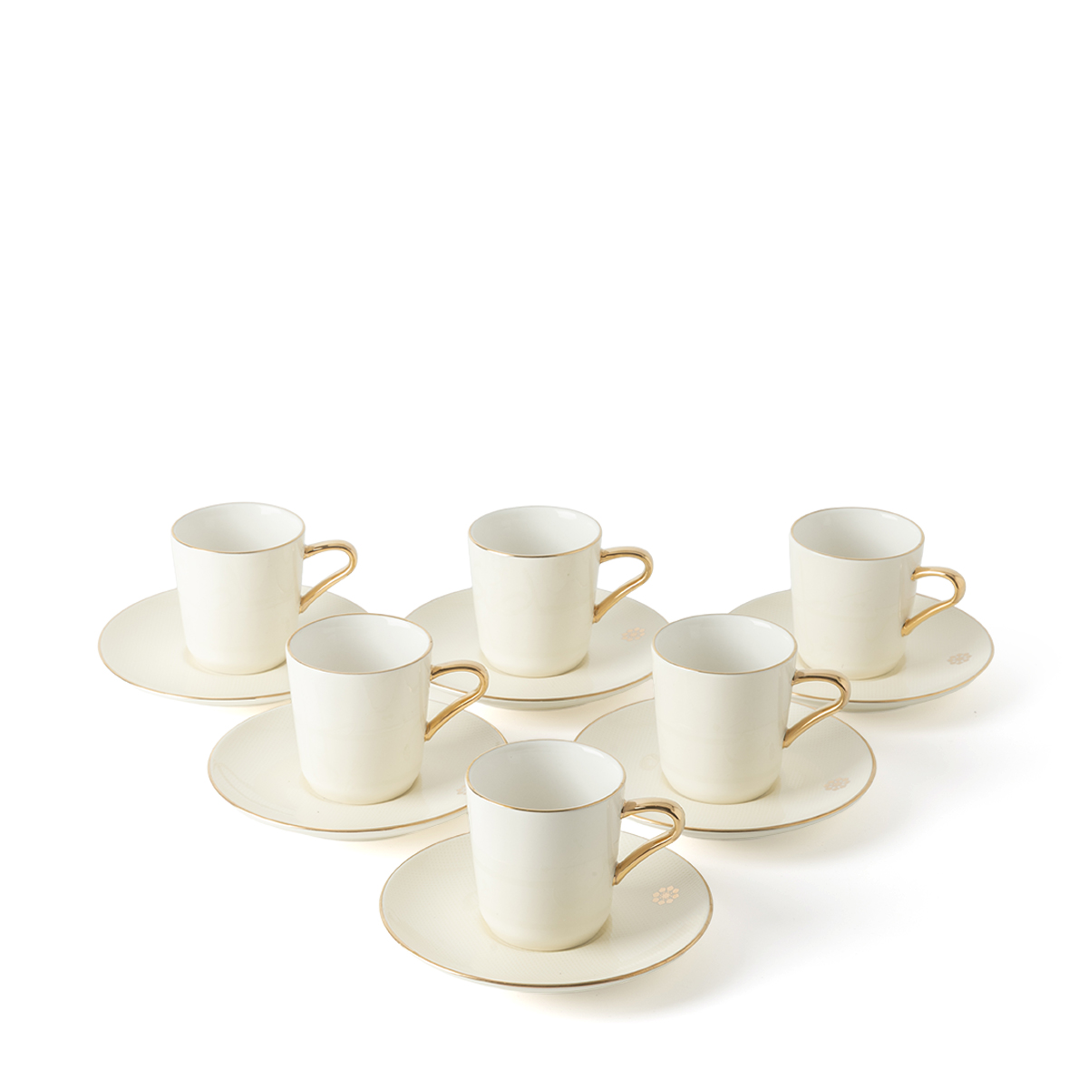 Buy Miral Collection Porcelain Turkish Coffee Set - 12 pcs - White ...